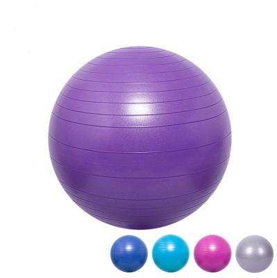China ZH Purple 45cm Anti Burst Yoga Ball 1.6kg Eco Friendly PVC Exercise Ball for sale