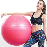 China ZH Purple 45cm Anti Burst Yoga Ball 1.6kg Eco Friendly PVC Exercise Ball for sale