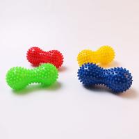 China 5 Inch PVC Peanut Massage Ball Spiky Double Lacrosse Ball for Muscle Relief for sale
