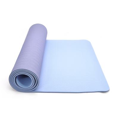 China TPE Eco Yoga Mat 183x68x6mm Non Slip High Toughness Workout Mat for Fitness for sale