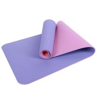 China TPE Non Slip Yoga Mat 183x61x0.6cm Eco Friendly Workout Mat with Carry Strap for sale