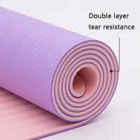 China Two Color TPE 0.61m Workout Yoga Mat 2 Inch Thick Rapid Resilience for sale
