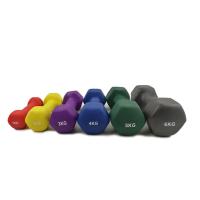 China Neoprene Coated Cast Iron Dumbbell Set 1-10kg with Stand for Home Gym for sale