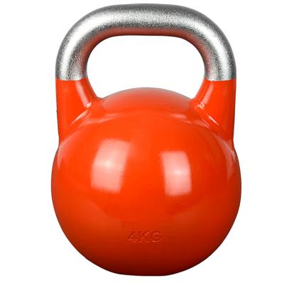 China Orange Powder Coated 16kg Cast Iron Kettlebell Anti Corrosion for Fitness for sale