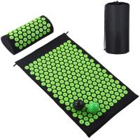China PVC Acupressure Yoga Mat 75x42cm Green Eco Friendly Massage Mat for Pain Relief for sale