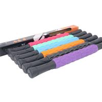 China 54cm Gear Fascia Yoga Massage Stick Myofascial Release Foam Handle Plastic Point Muscle Roller for sale