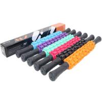 China 54cm Gear Fascia Yoga Massage Stick Myofascial Release Foam Handle Plastic Point Muscle Roller for sale