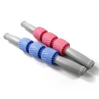 China PP Muscle Roller Massage Stick 31x4.5cm for Fitness Reaction Training Blue Pink for sale