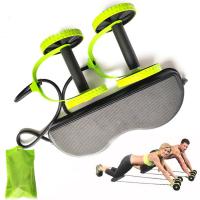 China SGS  16.92*6.29*1.96'' Ab Roller Double Wheel 95cm Rope ABS Plastic Pressure Resistant for sale