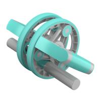 China PP Stable Handle Multifunction Abdominal Exercise Wheel Ab Roller Set 2 Wheel for sale