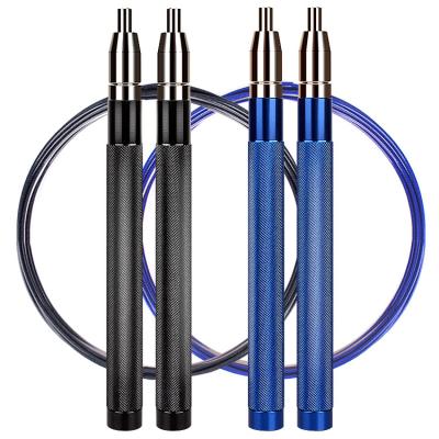 China Adjustable Speed Jump Rope 17.5cm Aluminum Handle Steel Wire 3m for Fitness Crossfit for sale