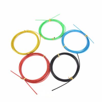 China Adjustable ABS Handle Jump Rope 3m PVC Coated Steel Cable Freestyle Skipping Rope for sale