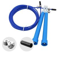China Adjustable ABS Handle Jump Rope 3m PVC Coated Steel Cable Freestyle Skipping Rope for sale
