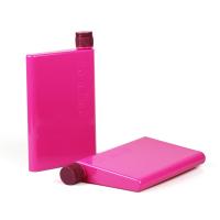 China LFGB 600ml Flat Plastic Water Bottle Memo BPA Free for sale