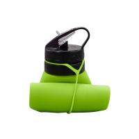 China Height 27cm Leakproof Collapsible Drink Bottle 175g Silicone Foldable Water Bottle for sale