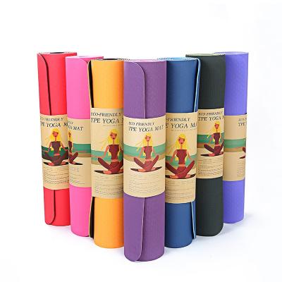 China Wholesale Eco Friendly TPE Yoga Mat 183x61x0.6cm Non Slip Exercise Mat for sale
