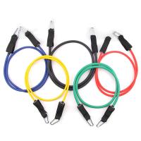China 11 Pcs 120mm TPE Resistance Bands Set with 2 Ankle Straps for Fitness Training for sale
