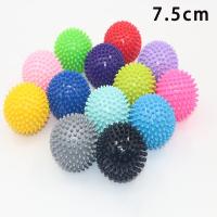 China Custom Color Soft Silicone Spiky Foot Roller Massage Ball 6cm for Muscle Relief for sale
