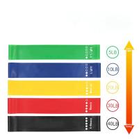 China 5LB SGS Natural Latex Resistance Bands 5 Levels Strength by Color 60x5cm Custom for sale