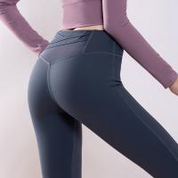 China Women's Lightweight Breathable Yoga Pants 81cm Waist Nylon Spandex Antibacterial for sale