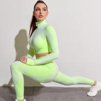 China ODM Camo Print Seamless Yoga Set Antifriction Leggings Long Sleeve Crop Top Nylon XS-L for sale
