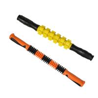 China Eco Round Bead Back Massage Roller Stick Deep Tissue TPE Handle 39cm for sale