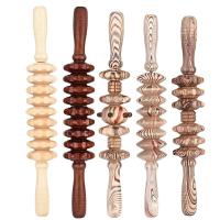 China SGS Certified Wooden Massage Roller Stick 39cm 18cm for Body Acupuncture Muscle Relaxation for sale