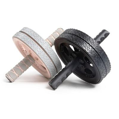 China Ab Core Roller Wheel Indoor Pilates Abdominal Exercise Equipment 35 cm Steel Rubber for sale