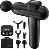 China Rechargeable 45dB Handheld Deep Tissue Massage Gun with 6 Heads 20 Speeds for sale
