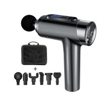 China Rechargeable 45dB Handheld Deep Tissue Massage Gun with 6 Heads 20 Speeds for sale