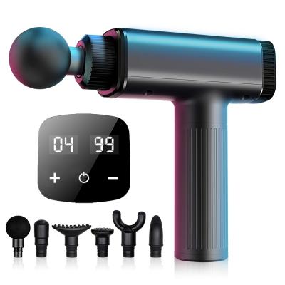 China LCD Display 30 Speeds Quiet Fascia Muscle Massage Gun for sale