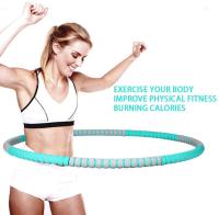 China 8 Section Weighted Hula Hoop for Weight Loss Stainless Steel Core 2.6-7lbs Adjustable for sale