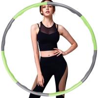 China 2.2Lb Soft Foam Padded Weighted Hula Hoop for Fitness Exercise 37.4 Inch 8 Sections for sale