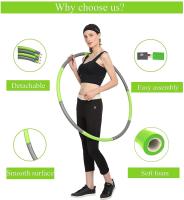 China 2.2Lb Soft Foam Padded Weighted Hula Hoop for Fitness Exercise 37.4 Inch 8 Sections for sale
