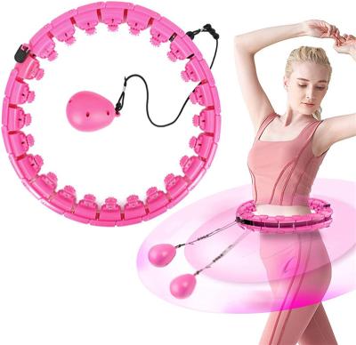 China Smart 360 Degree Massage Weighted Hula Hoop With Detachable Knots for sale