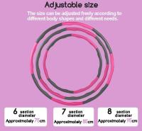 China 8 Knots Removable Weighted Hula Hoop 1.2kg for Fat Burning Fitness for sale