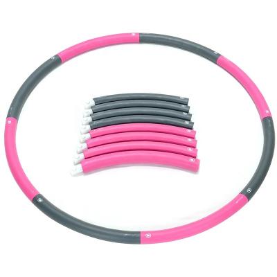 China 8 Knots Removable Weighted Hula Hoop 1.2kg for Fat Burning Fitness for sale