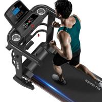 China Customized 150kg Load Commercial Folding Treadmill with LCD Screen 1-12.8km/h for sale