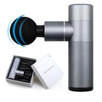 China Mini Massage Gun 4 Heads Deep Tissue Muscle Vibration Body Massager for sale
