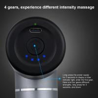 China Mini Massage Gun 4 Heads Deep Tissue Muscle Vibration Body Massager for sale