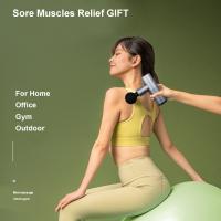 China Mini Massage Gun 4 Heads Deep Tissue Muscle Vibration Body Massager for sale