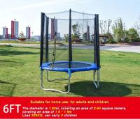 China 8FT Outdoor Round Children Trampoline with Safety Net 400kg Capacity for sale