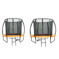 China 12ft Outdoor Spring Free Professional Trampoline With Enclosures With Safe Net for sale