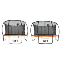 China 12ft Outdoor Spring Free Professional Trampoline With Enclosures With Safe Net for sale