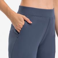 China Women's Straight Leg Yoga Pants 80% Nylon 20% Spandex Breathable High Waist for sale