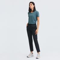 China Straight Leg Yoga Pants Low Rise for Women 80% Nylon 20% Spandex Breathable Quick Dry for sale