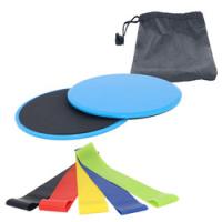 China Eco Friendly Customized Exercise Yoga Fitness Exercise Round Mat Gym Training Sliding Discs for sale