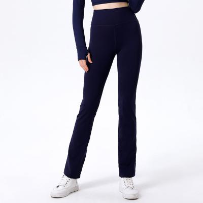China Custom High Waisted Cropped Flare Yoga Pants 80% Polyester 20% Spandex for Women for sale