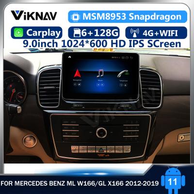 China Touch Screen Android 10 Car Stereo For Mercedes Benz ML W166 GL X166 for sale