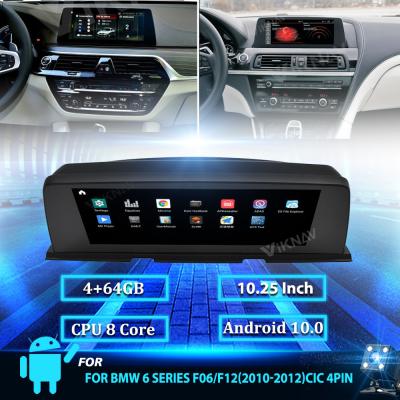 China 10.25 Android 10.0 Car DVD Multimedia Player For BMW 6 Series F06/F12 2010-2012 CIC 4PIN GPS Navigation IPS Touch Screen for sale